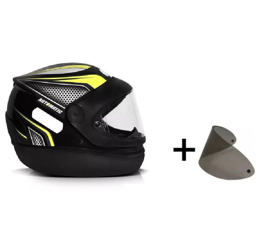 Capacete Automático Modelo San Marino Fw3 E Viseira Fumê 56 - Kit ...