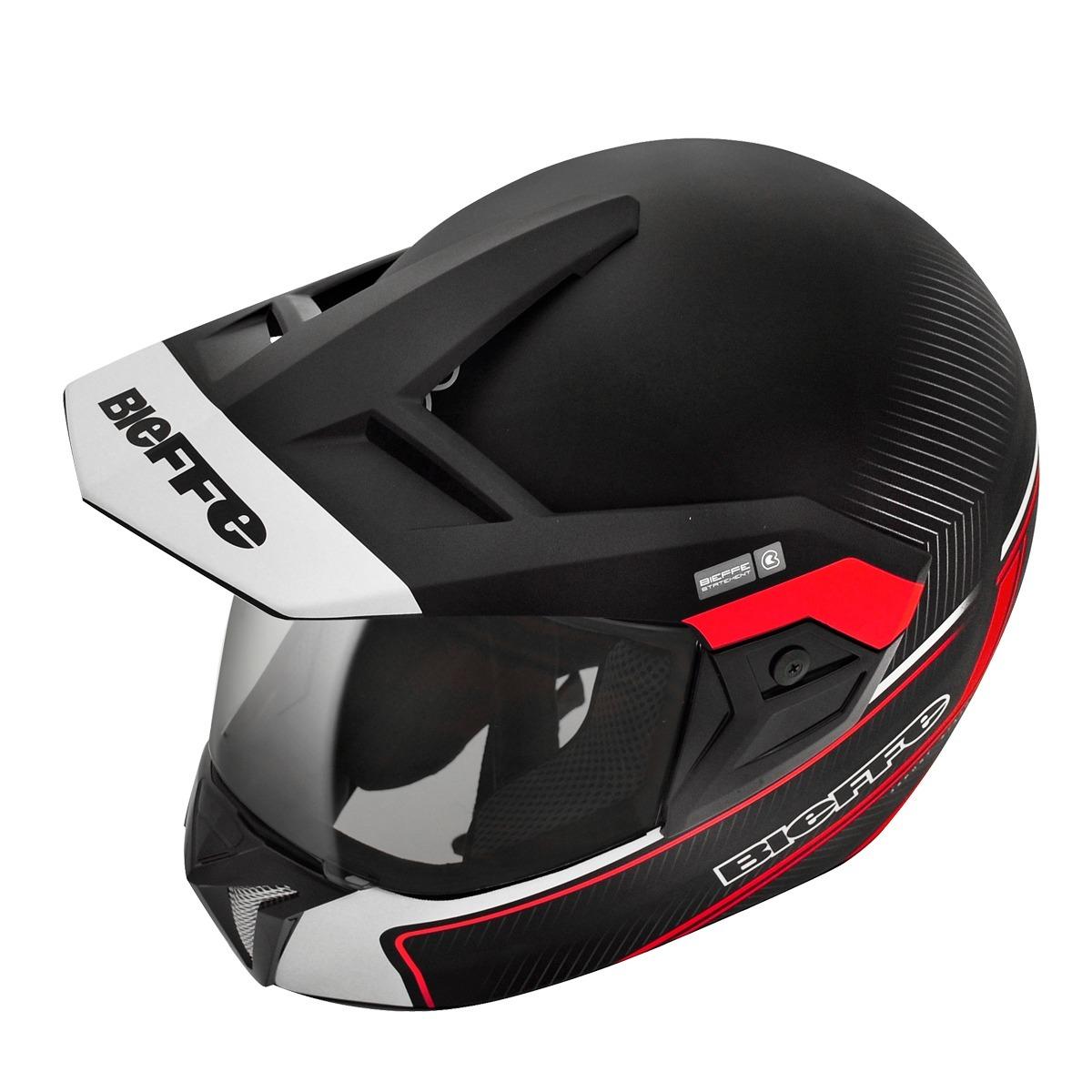 Capacete Bieffe 3 Sport Stato Preto e Vermelho Tamanho:56 - Capacetes ...