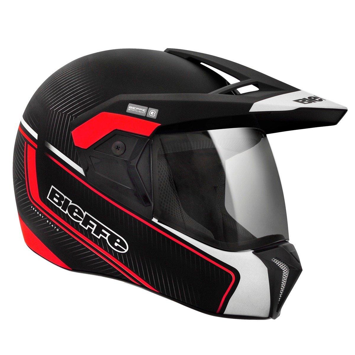 Capacete Bieffe 3 Sport Stato Preto e Vermelho Tamanho:56 - Capacetes ...