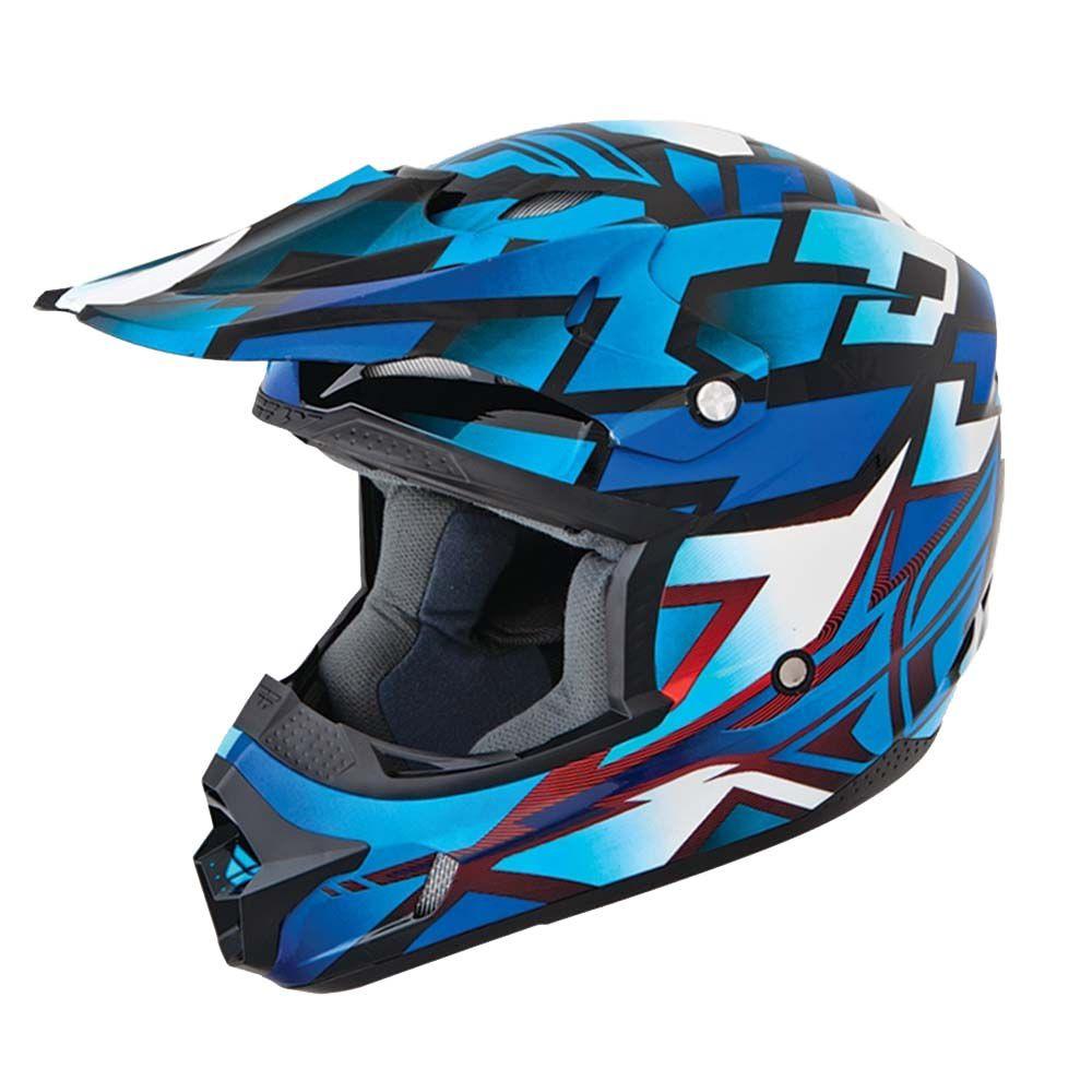 Capacete Cross Fly Kinetic Block Out Azul - Fly Racing - Capacetes ...