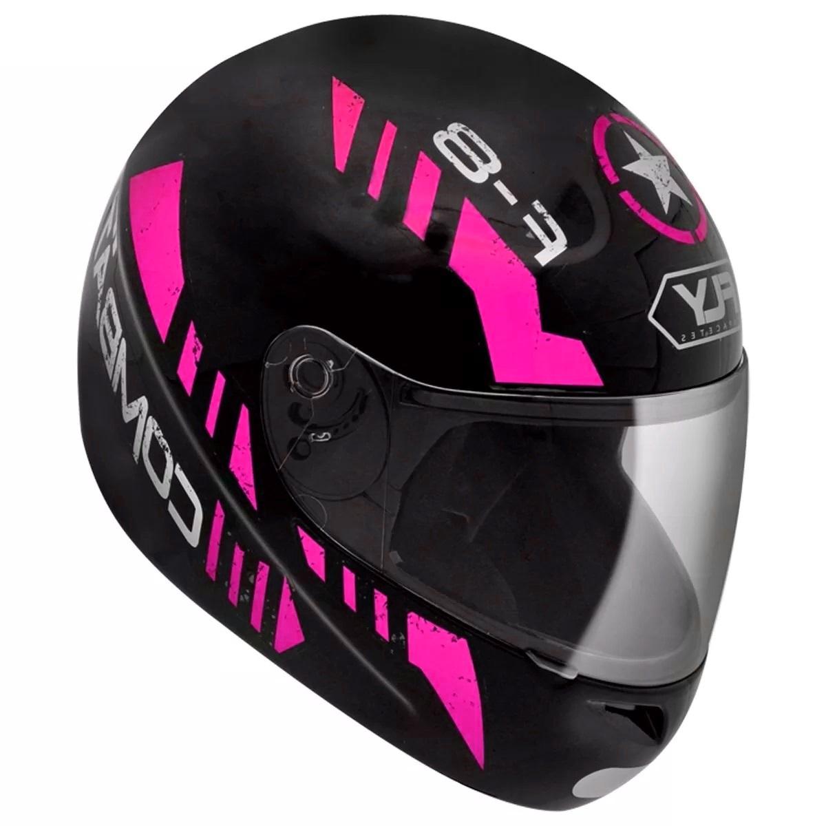 Capacete Fly F-8 Combat Preto e Rosa Tamanho:56 - Capacetes - Magazine ...