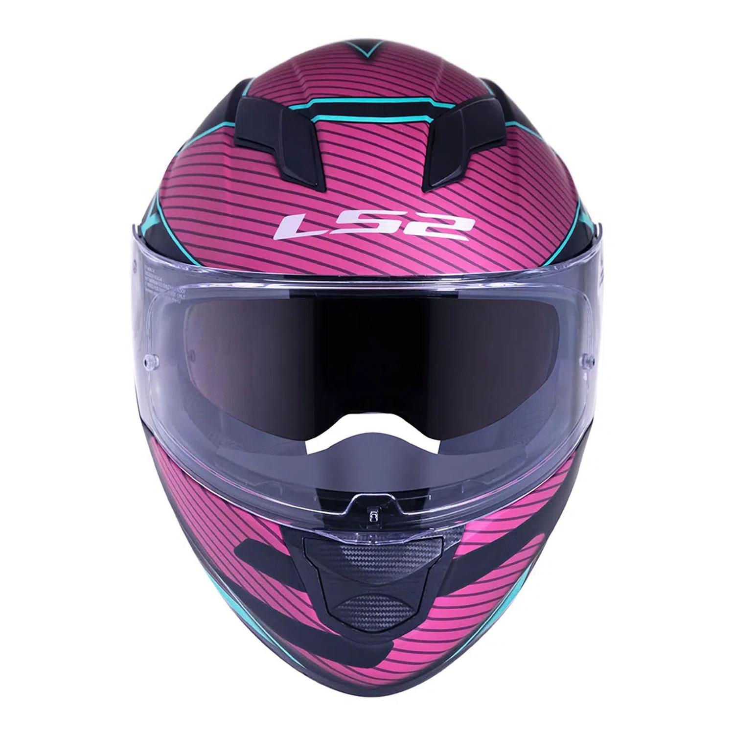 Capacete LS2 FF320 Stream Level Rosa/Azul-turquesa - Capacetes de Moto ...