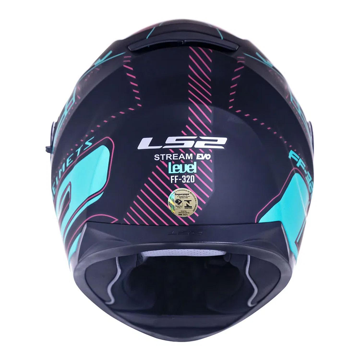 Capacete LS2 FF320 Stream Level Rosa/Azul-turquesa - Capacetes de Moto ...