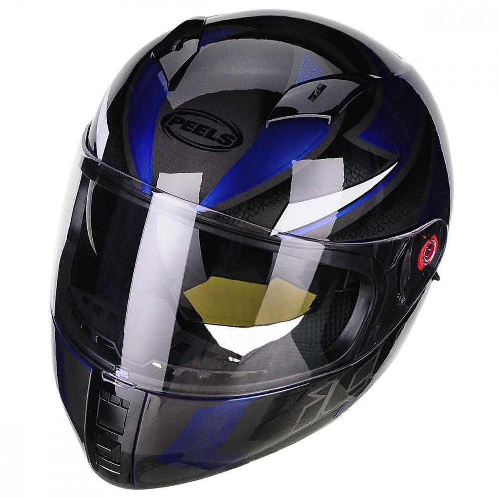 Capacete Masculino Peels Icon Fast Azul Brilhante e Branco - Capacetes ...