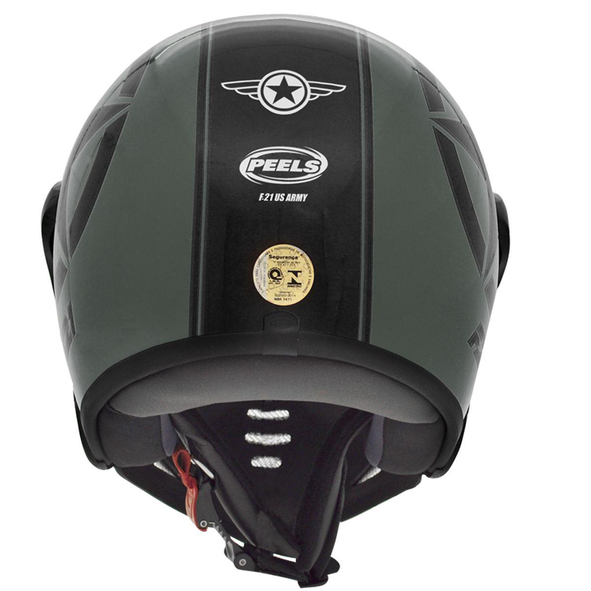 Capacete Peels F21 Army Verde Militar e Preto Fosco - Capacetes ...