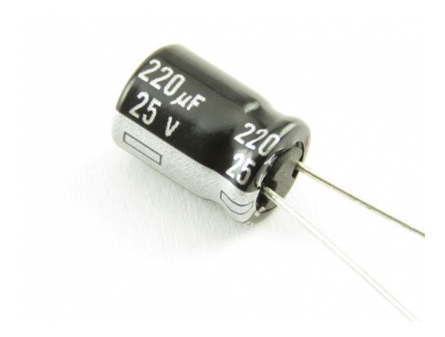 Capacitor 220uf 25v Capacitor Eletrolitico Lsecon 20 pçs - Capacitor ...