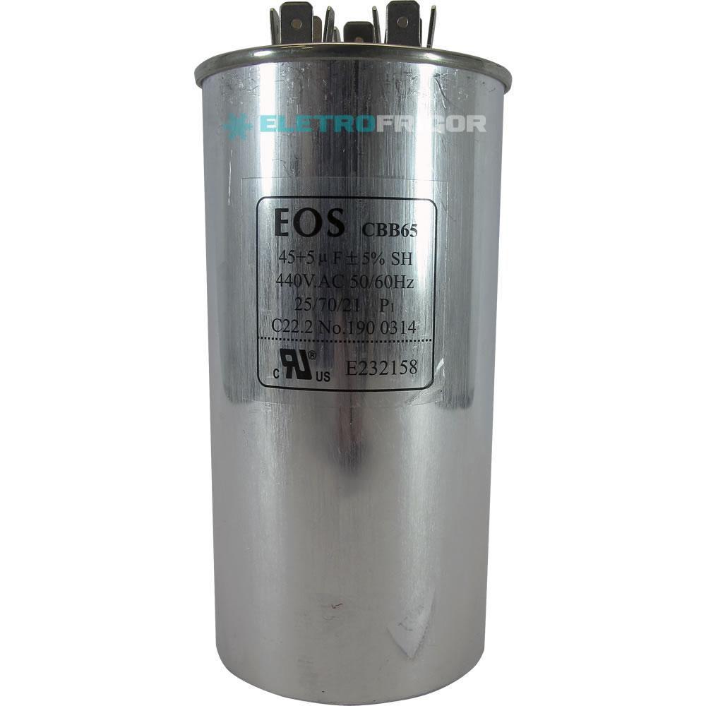 Capacitor duplo 45+5 mfd 440vac - FRIGORMIX - Capacitor - Magazine Luiza
