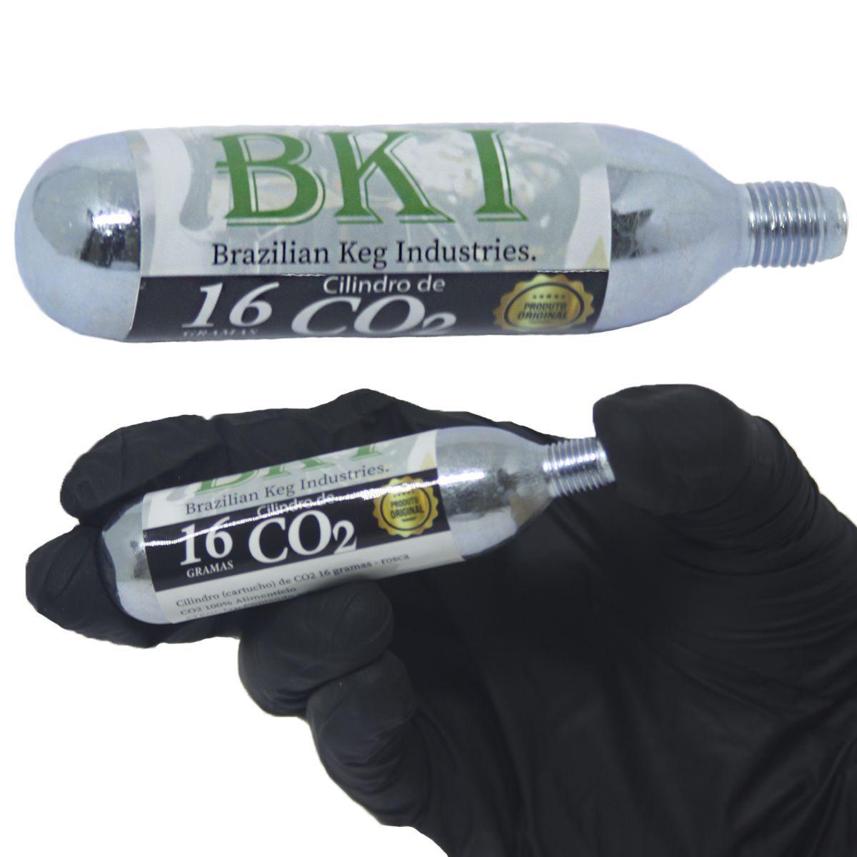 Capsula de CO2 Descartável - 16 Gramas - KIT COM 30 - BKI - Brazilian ...