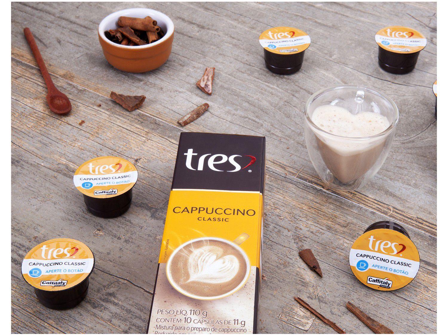 Cápsula TRES Cappuccino 3 Corações Classic - 3 Corações 10 Cápsulas ...