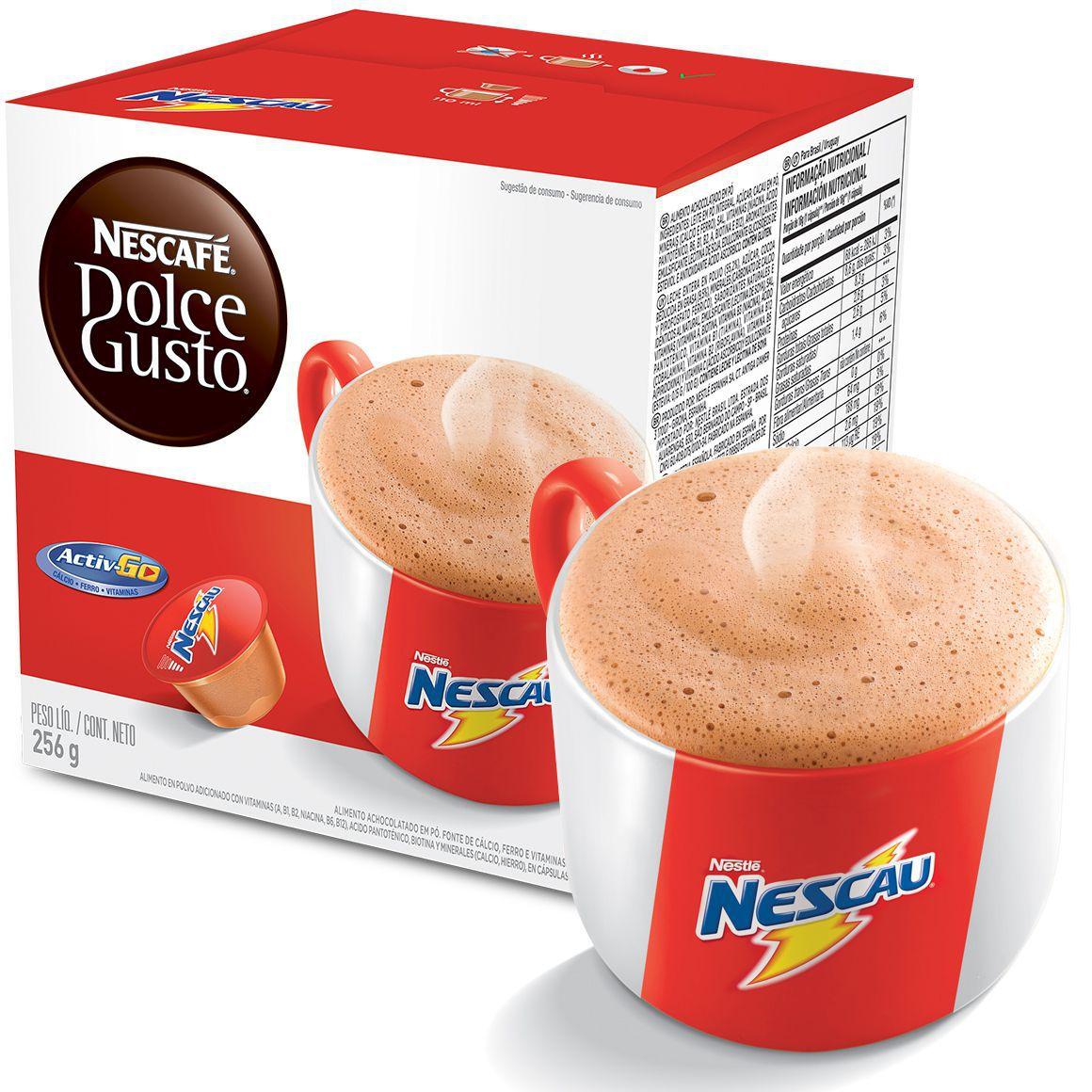 Cápsulas Nescafé Dolce Gusto Nescau - Nestlé - Cápsula de Chocolate ...