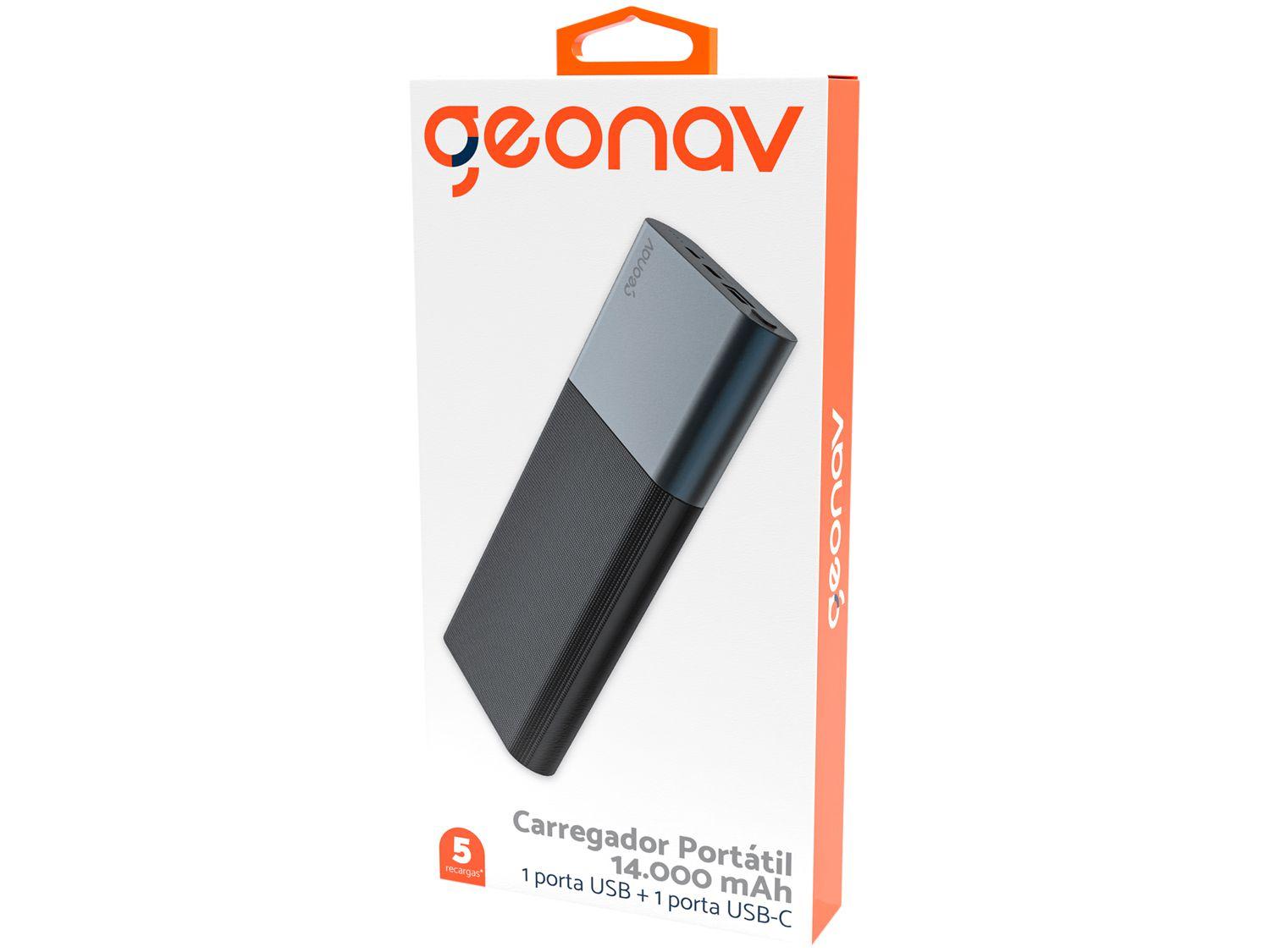 Carregador Portátil/Power Bank Geonav 14000mAh - PB14KAL - Carregador ...