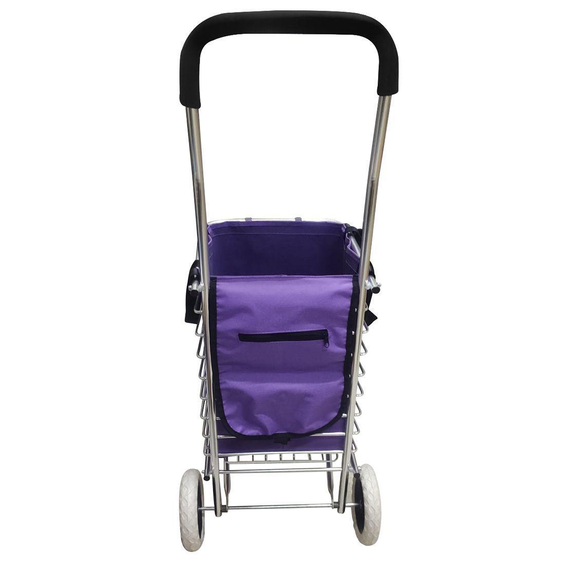 Carrinho de Compras Dobravel Aluminio Feira 2 Rodas Sacola Ecologica ...