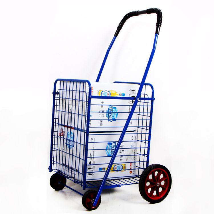 Carrinho De feira ferro Com 4 Rodas Dobravel Mercado Cesto - Ab Midia ...