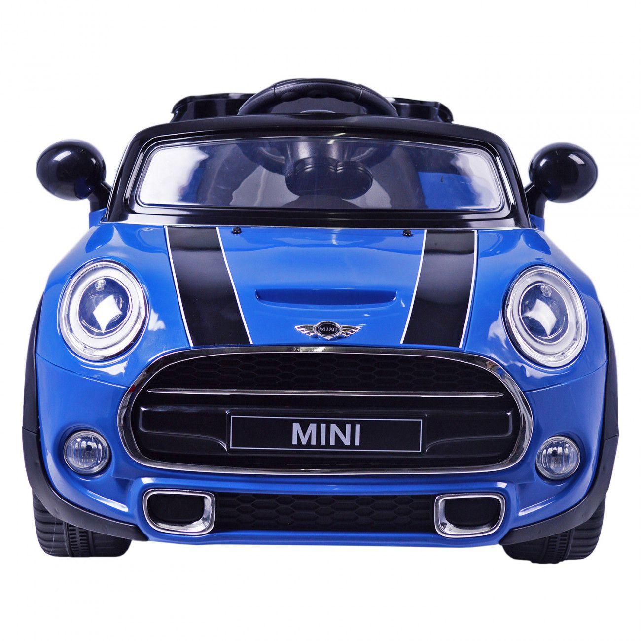 Carro Eletrico Mini Cooper Conversivel com Controle Remoto 12 V Azul ...