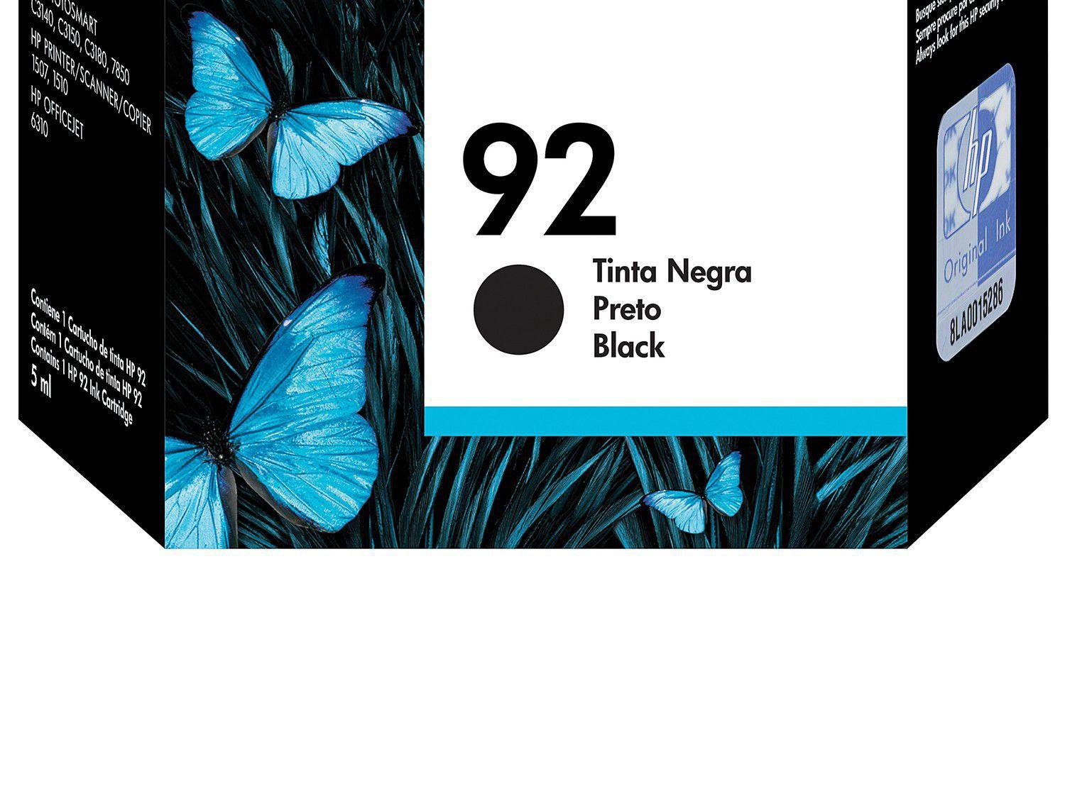 Cartucho de Tinta HP 92 Preto - Original - Cartucho de Tinta - Magazine ...