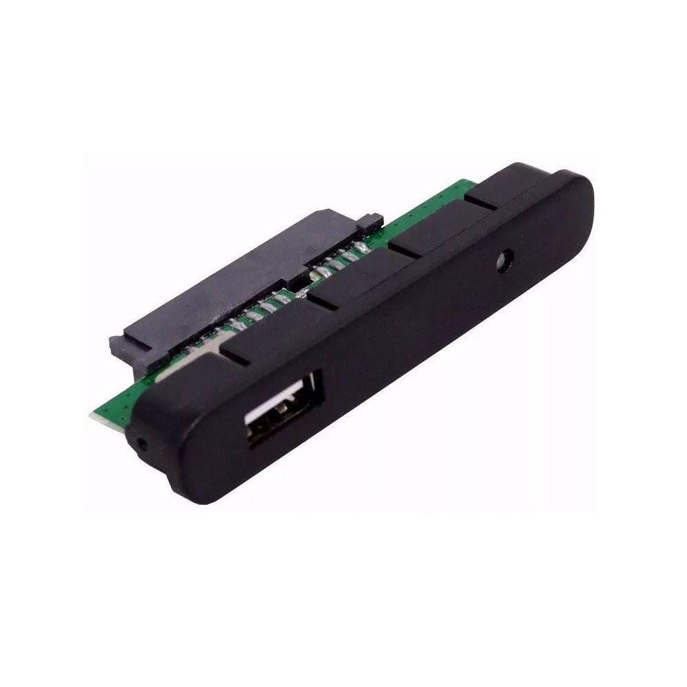 Case para HD de Notebook 2,5 Sata Slim em Alumínio CGHD-10 Preto Exbom ...