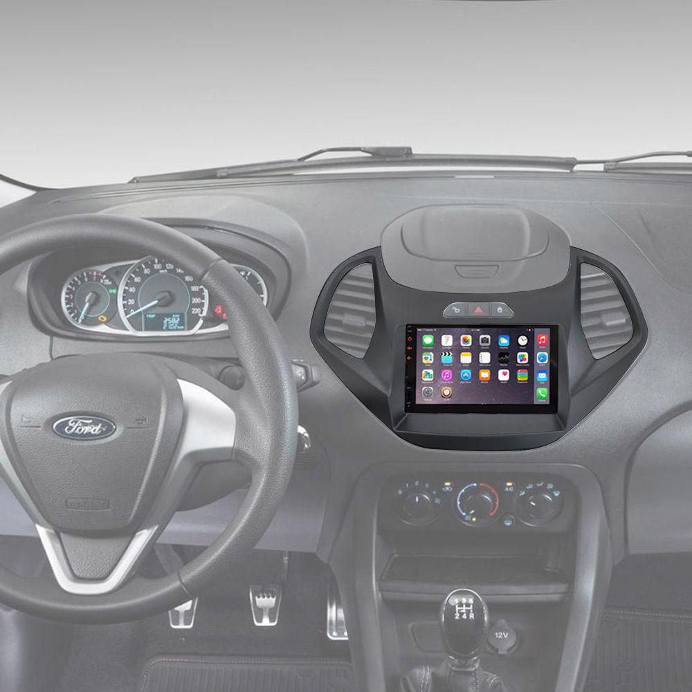 Central Multimídia Ford Ka 2014 a 2020 7 Polegadas MP5 USB Bluetooth Espelhamento iOS Android ...