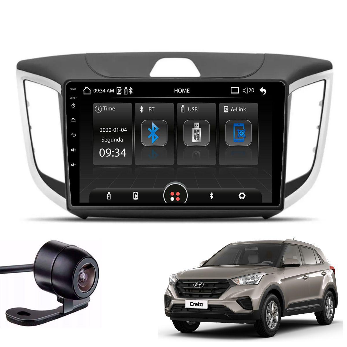 Central Multimídia MP5 Hyundai Creta 2017 2018 2019 2020 9 Polegadas Bluetooth Usb Espelhamento ...