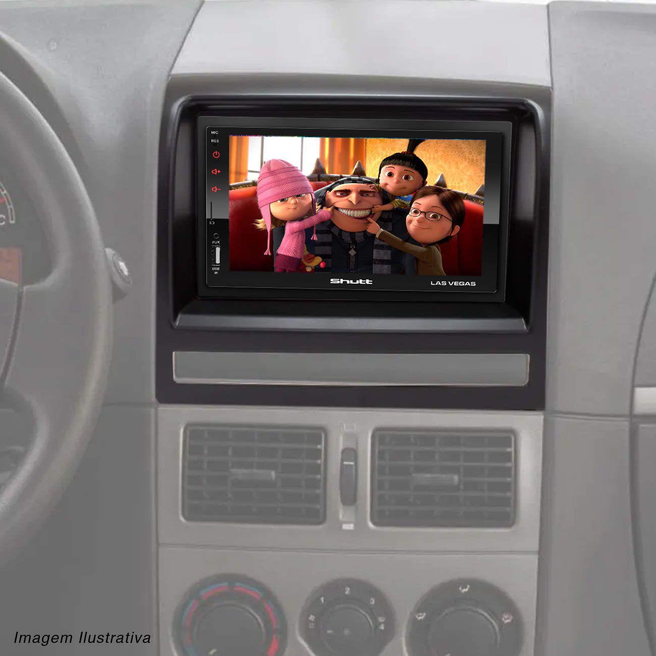 Central Multimídia Palio Siena Strada Idea 2 Din 7” Bt Espelhamento Android Iphone Shutt Las ...