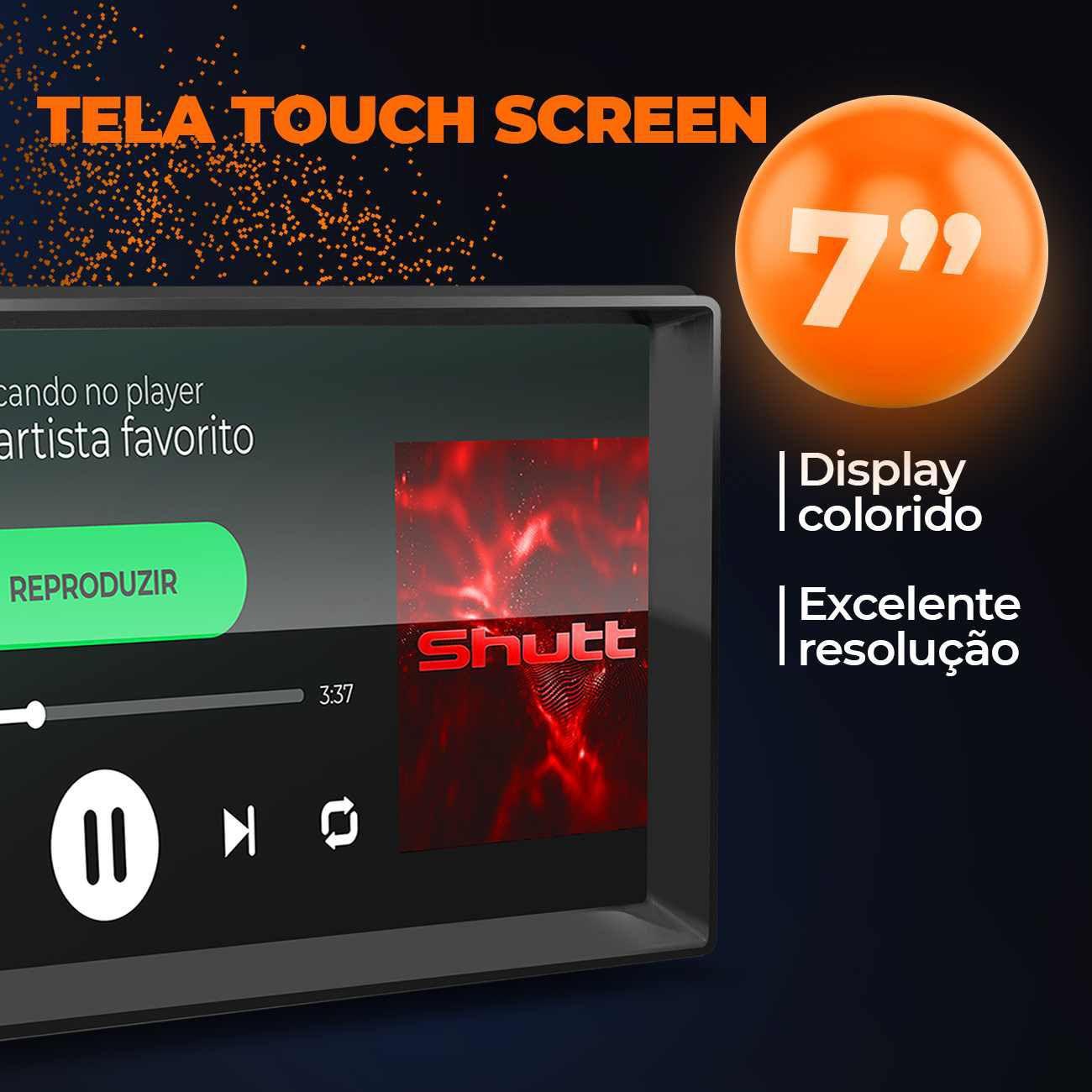 Central Multimídia Shutt Chicago MP5 Espelha + Controle + Moldura Cobalt Prisma Onix Spin ...