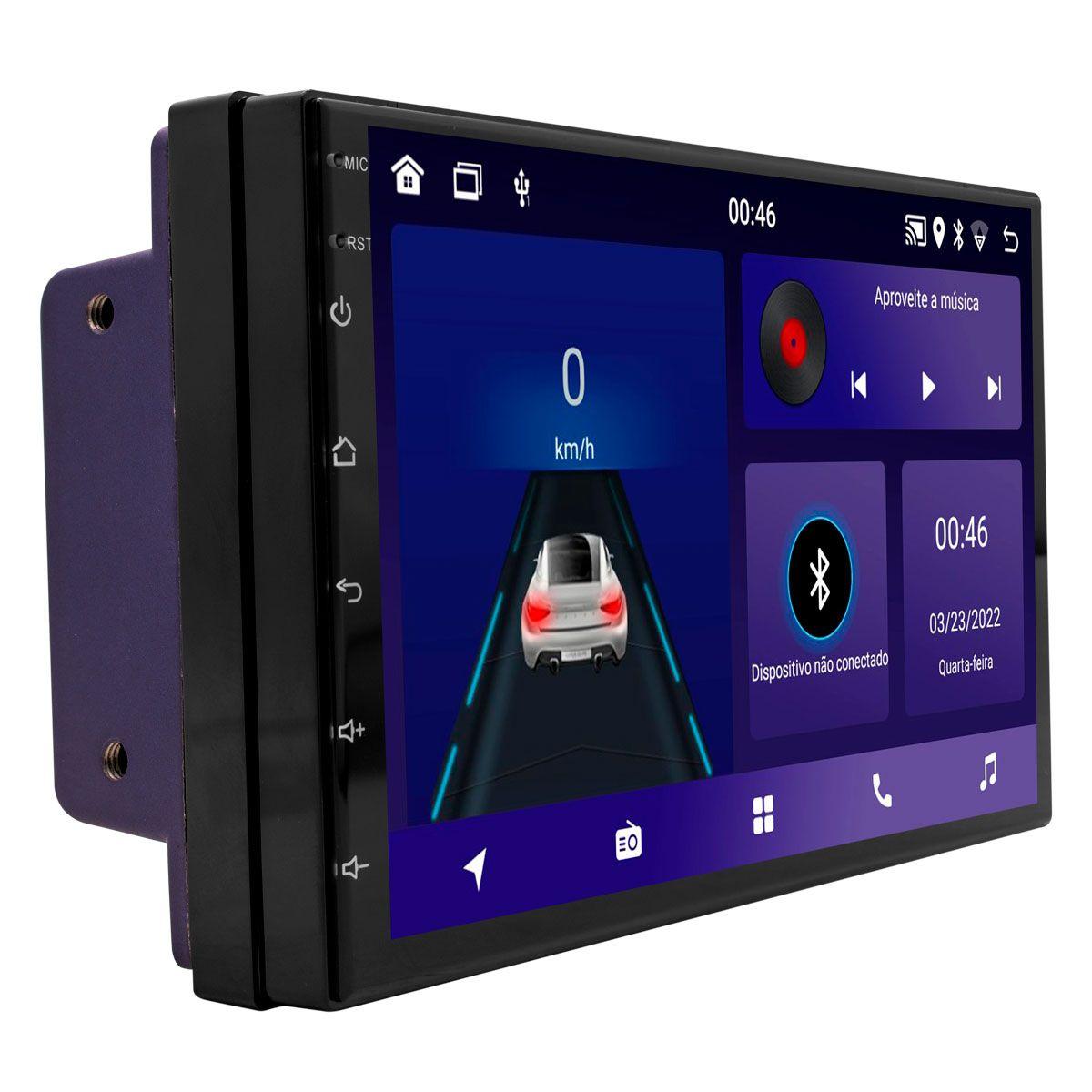 Central Multimídia Universal Tela IPS de 7" Polegadas Quad Core 2GB Carplay e Android Auto GPS ...