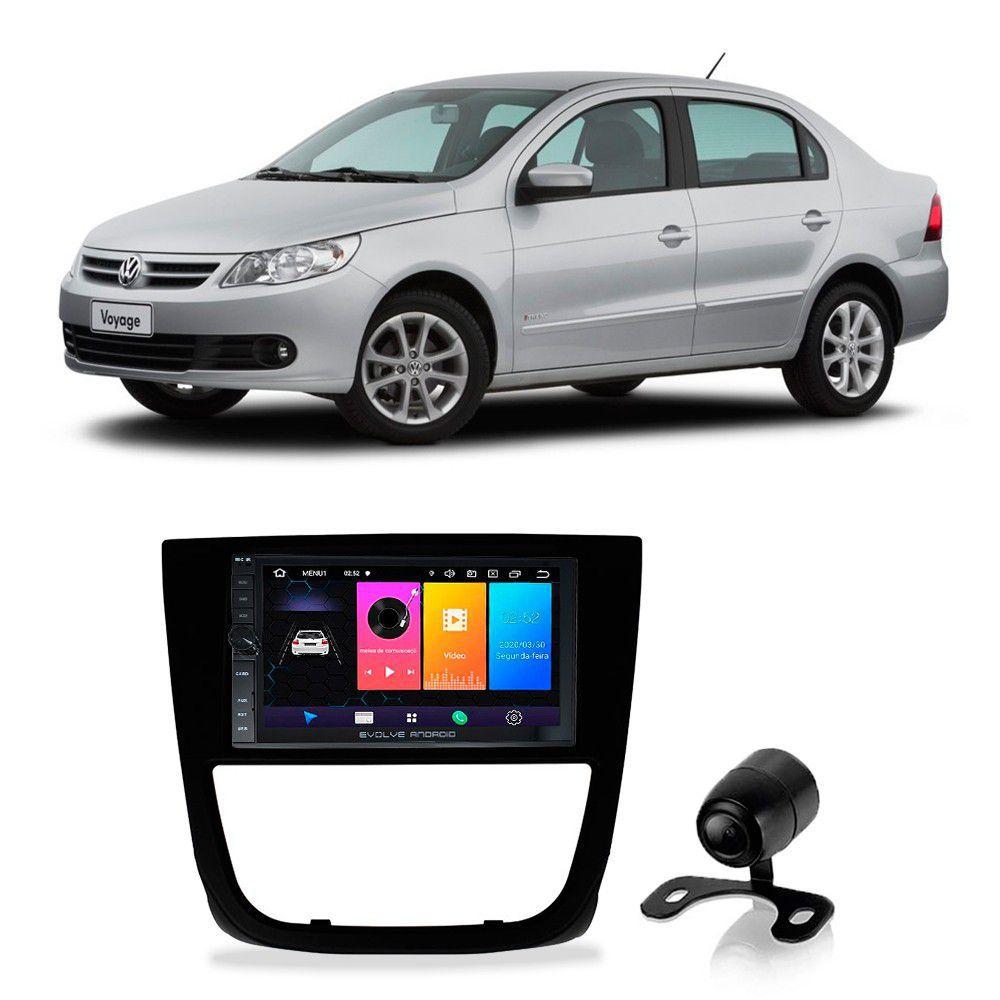 Central Multimídia Volkswagen Voyage G5 2008 a 2012 7 Polegadas Sistema Android Play Store BT ...