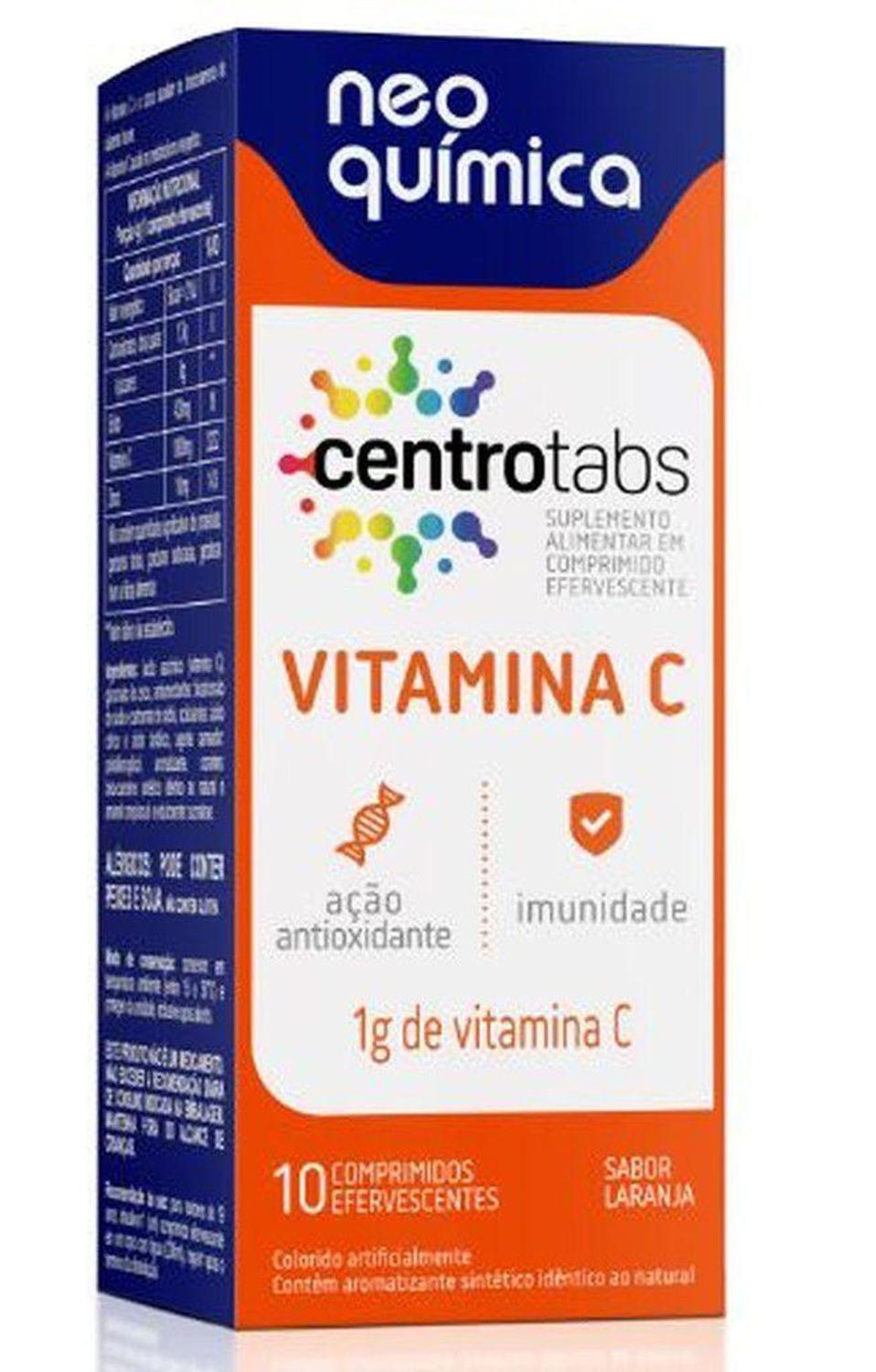 Centrotabs Vitamina C 1g 10 Cprs Efervescente - Neoquimica ...