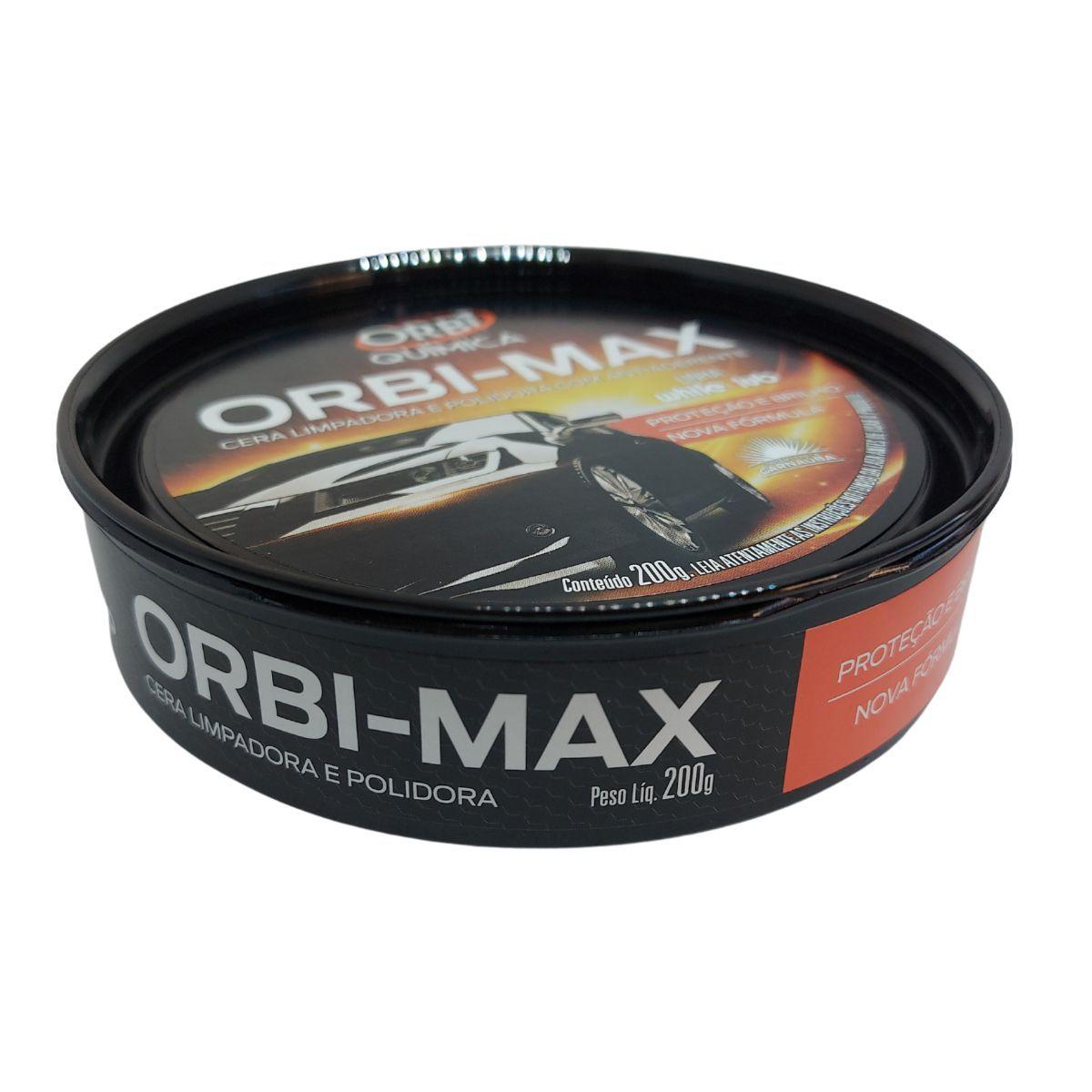 Cera Automotiva Limpadora Polidora Antiaderente Orbimax 200g - Orbi ...