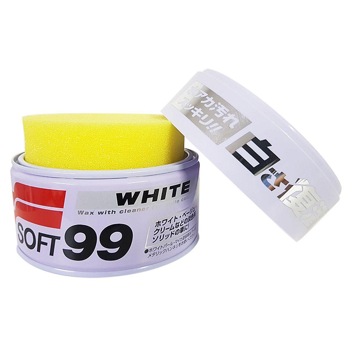 Cera Carnaúba para Carros Brancos - 350g Soft99 White Wax Cleaner ...