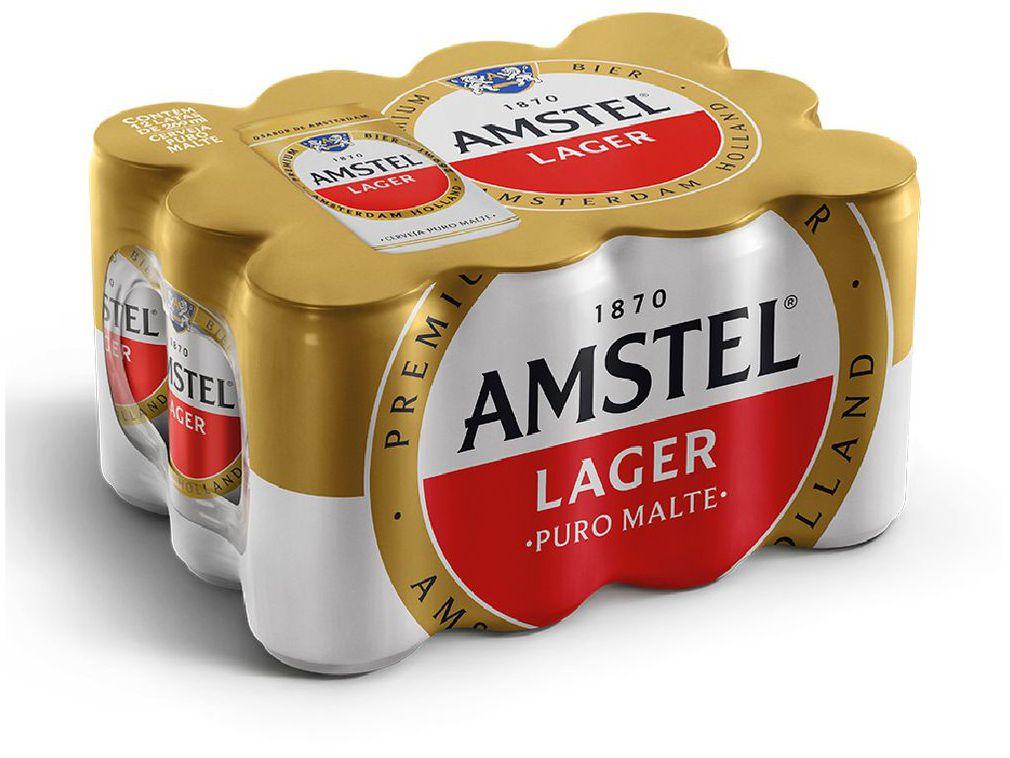 Cerveja Amstel Lager Puro Malte 12 Unidades Lata 269ml