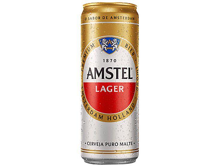 Cerveja Amstel Lager Puro Malte 12 Unidades Lata 350ml