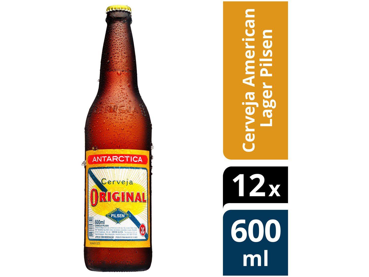 Cerveja Antarctica Original Lager Pilsen - 12 Unidades 600ml - Cerveja ...