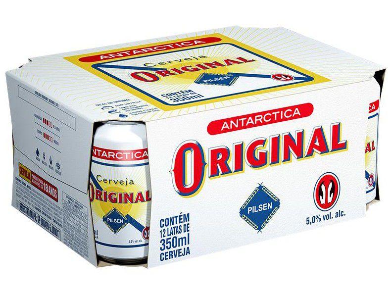 Cerveja Antarctica Original Pilsen 12 Unidades Lata 350ml