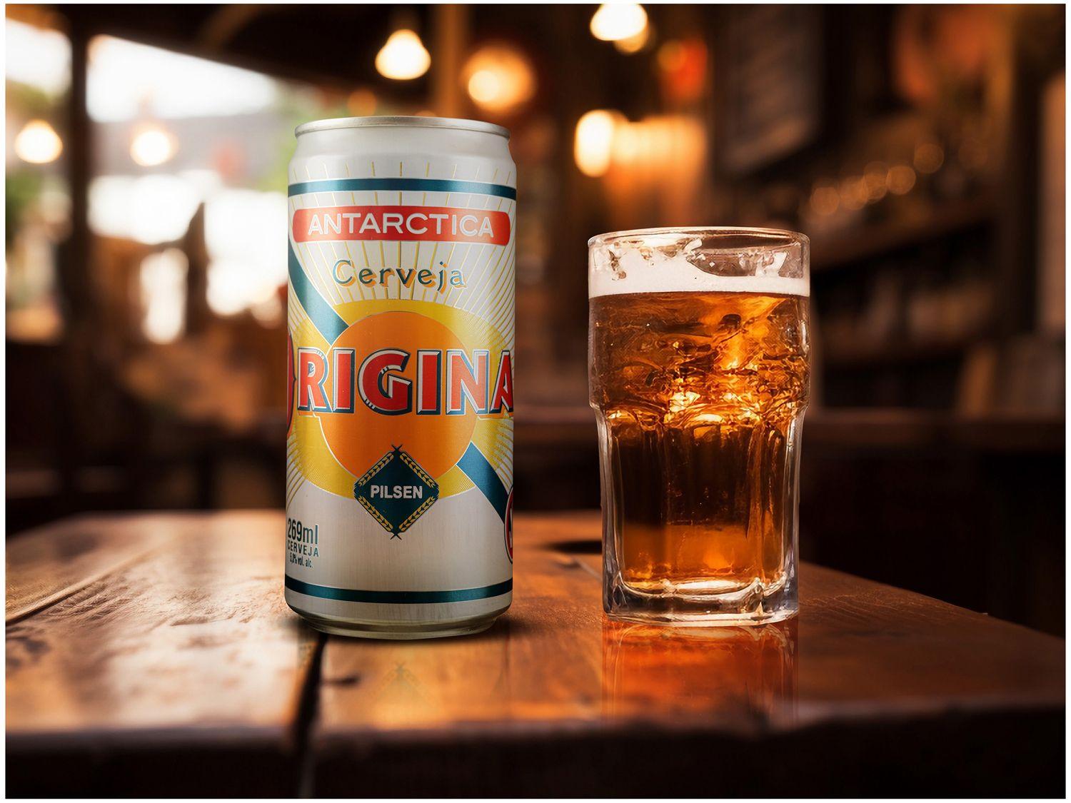 Cerveja Antarctica Original Pilsen 8 Unidades Lata 269ml
