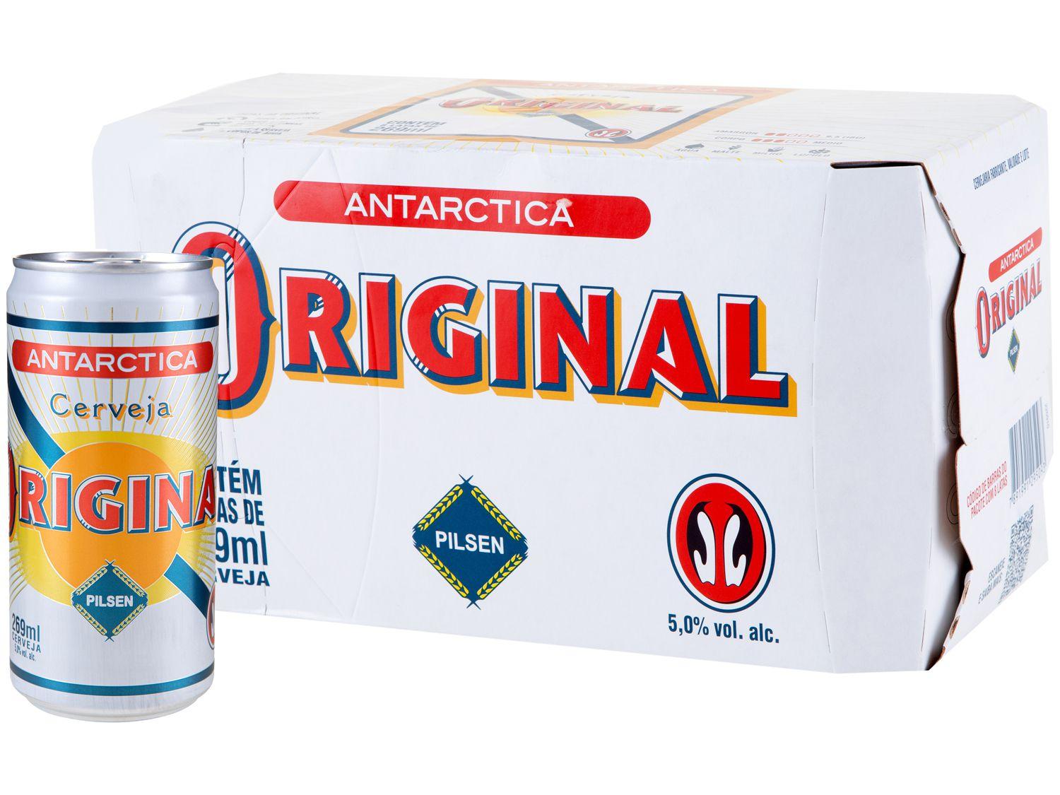 Cerveja Antarctica Original Pilsen 8 Unidades Lata 269ml