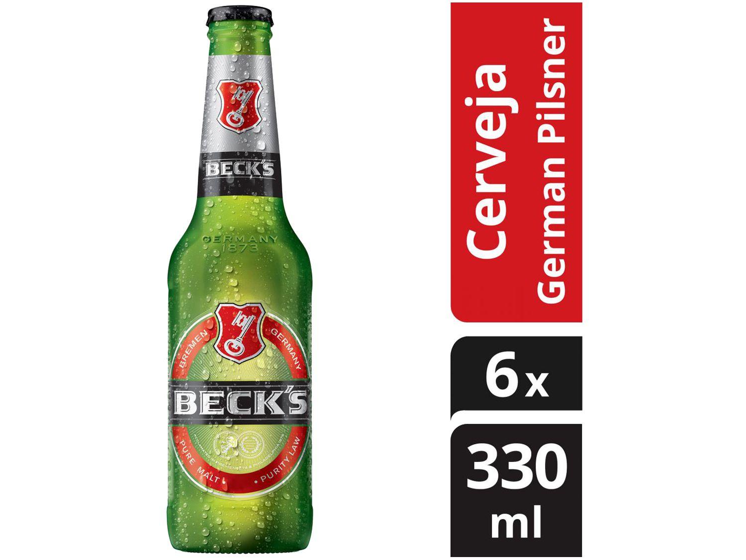Cerveja Becks Bremen Germany Puro Malte 6 Unidades Long Neck 330ml