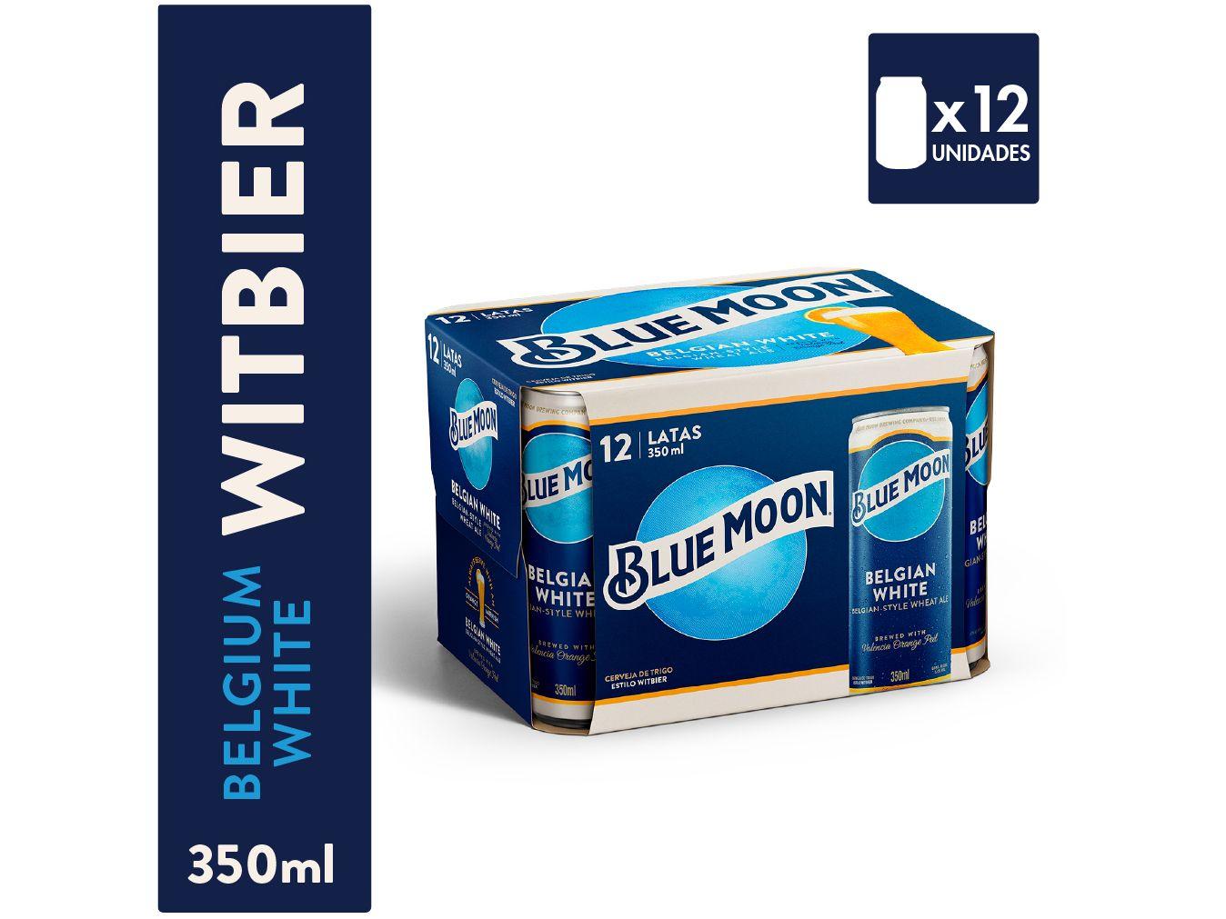 Cerveja Blue Moon Belgian White Puro malte Witbier 12 Unidades Lata 350ml