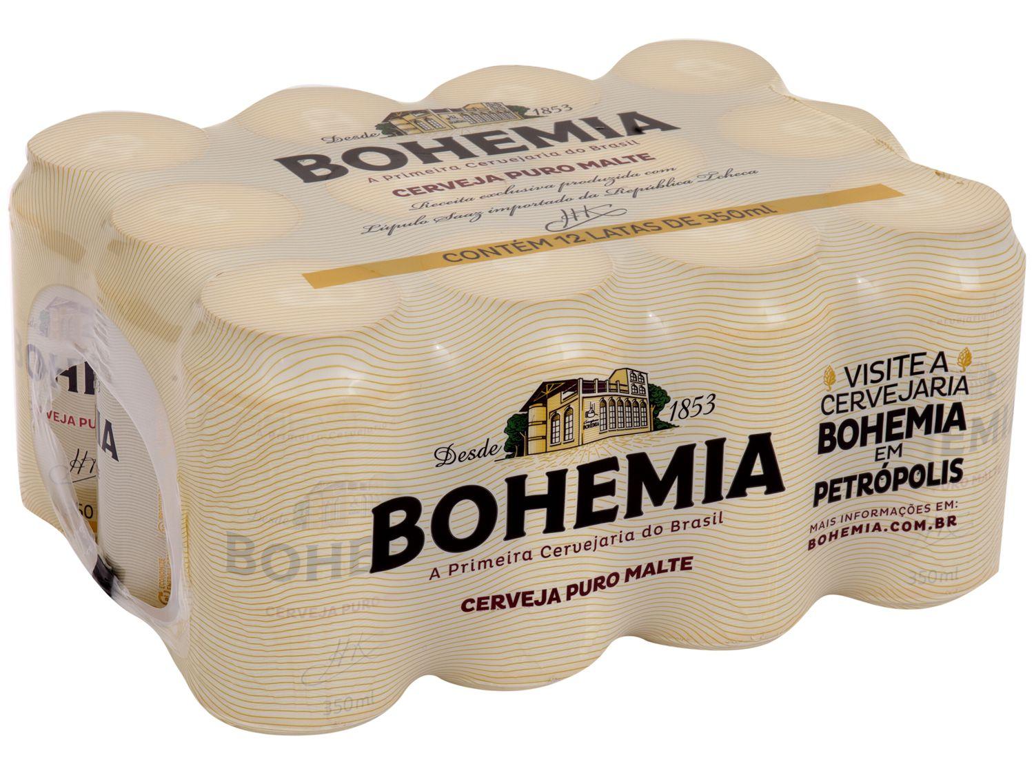 Cerveja Bohemia Puro Malte Lager 350ml - 12 Unidades - Cerveja ...