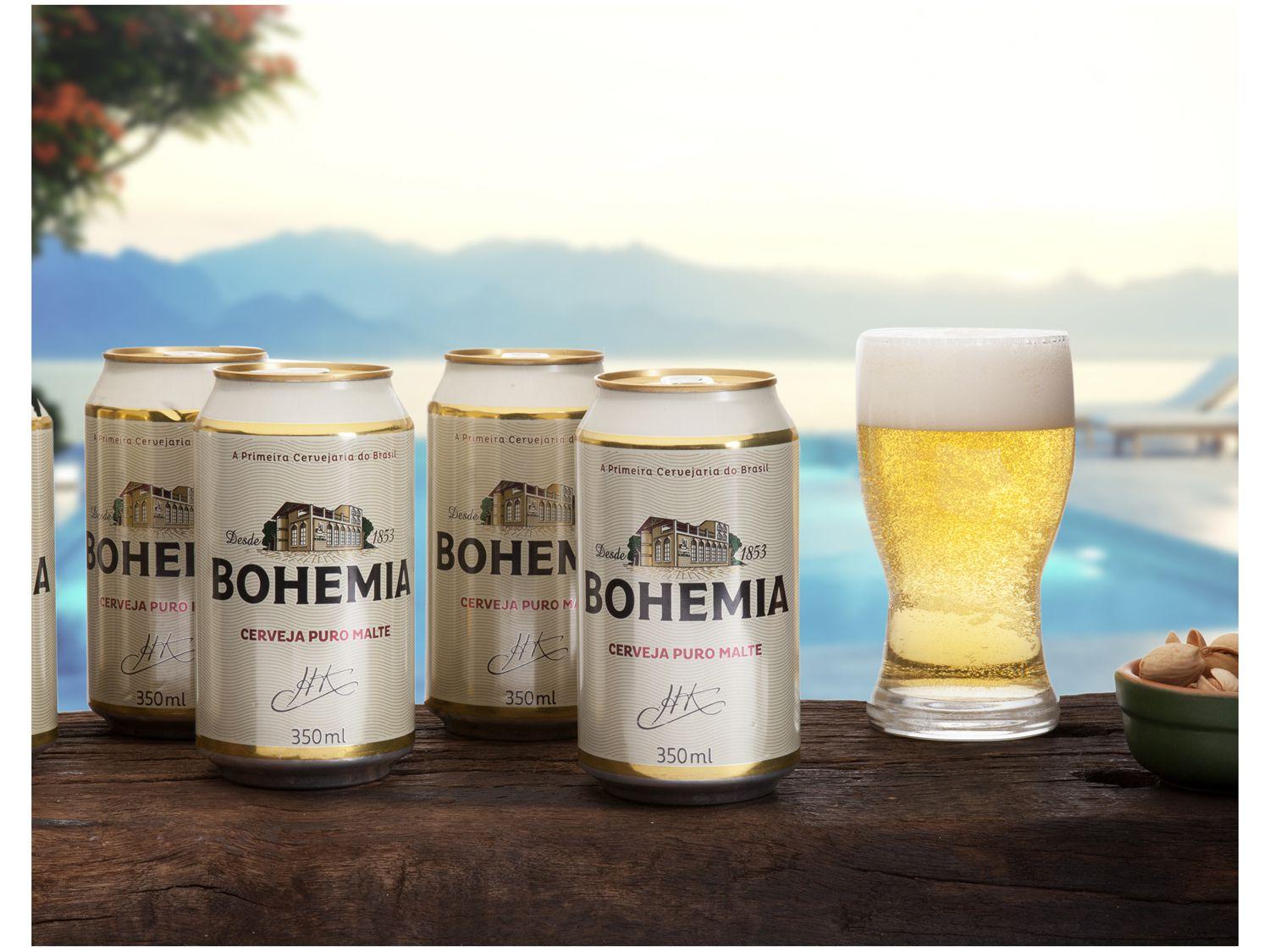 Cerveja Bohemia Puro Malte Lager 350ml - 12 Unidades - Cerveja ...