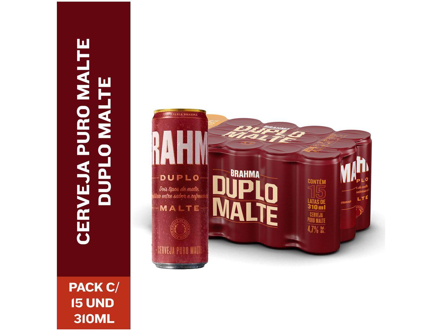 Cerveja Brahma Duplo Malte 310ml 15 Unidades