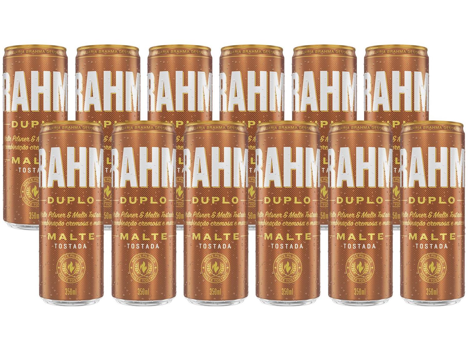 Cerveja Brahma Duplo Malte Tostada Lager 12 Unidades Lata 350ml