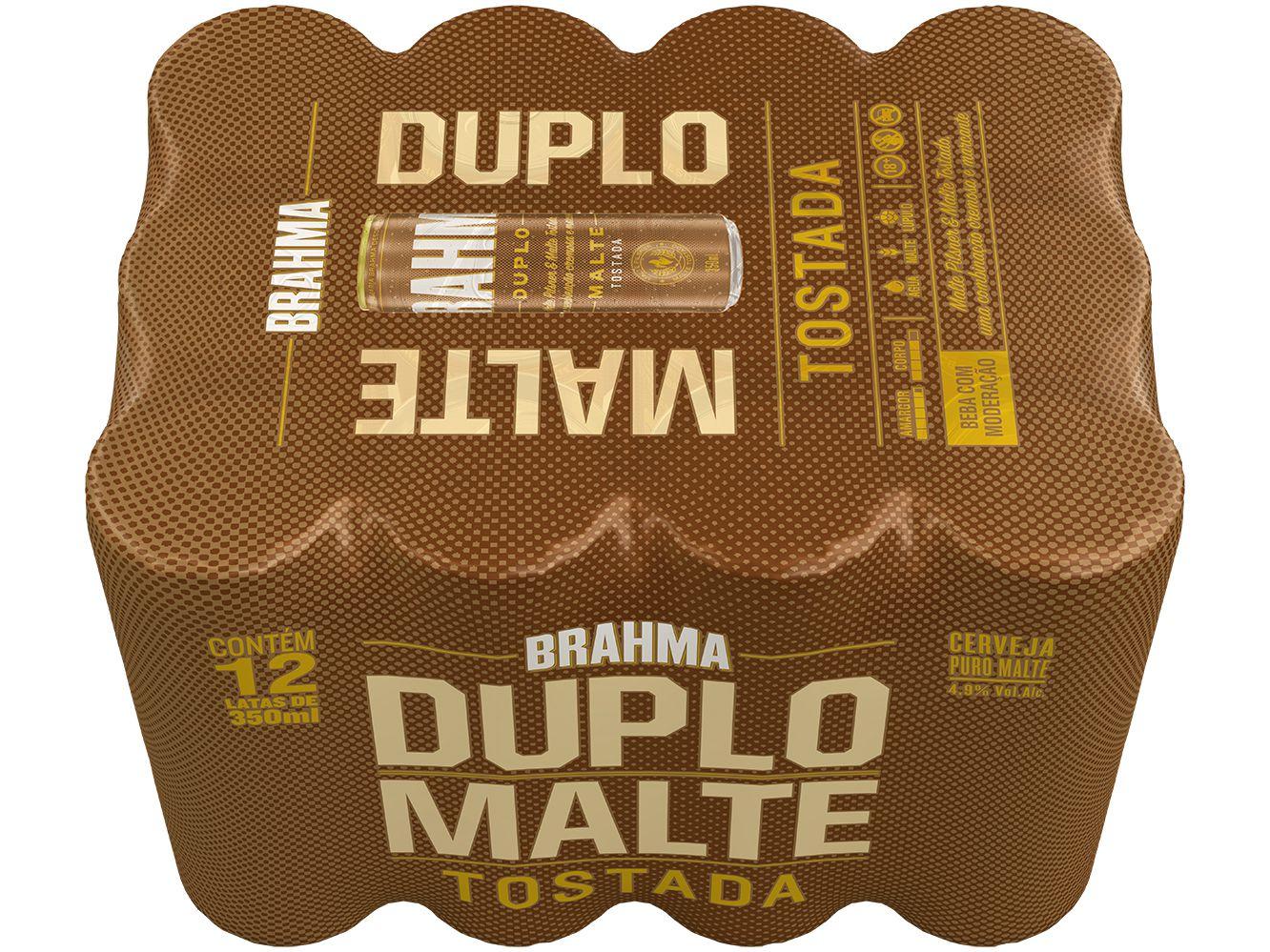 Cerveja Brahma Duplo Malte Tostada Lager 12 Unidades Lata 350ml