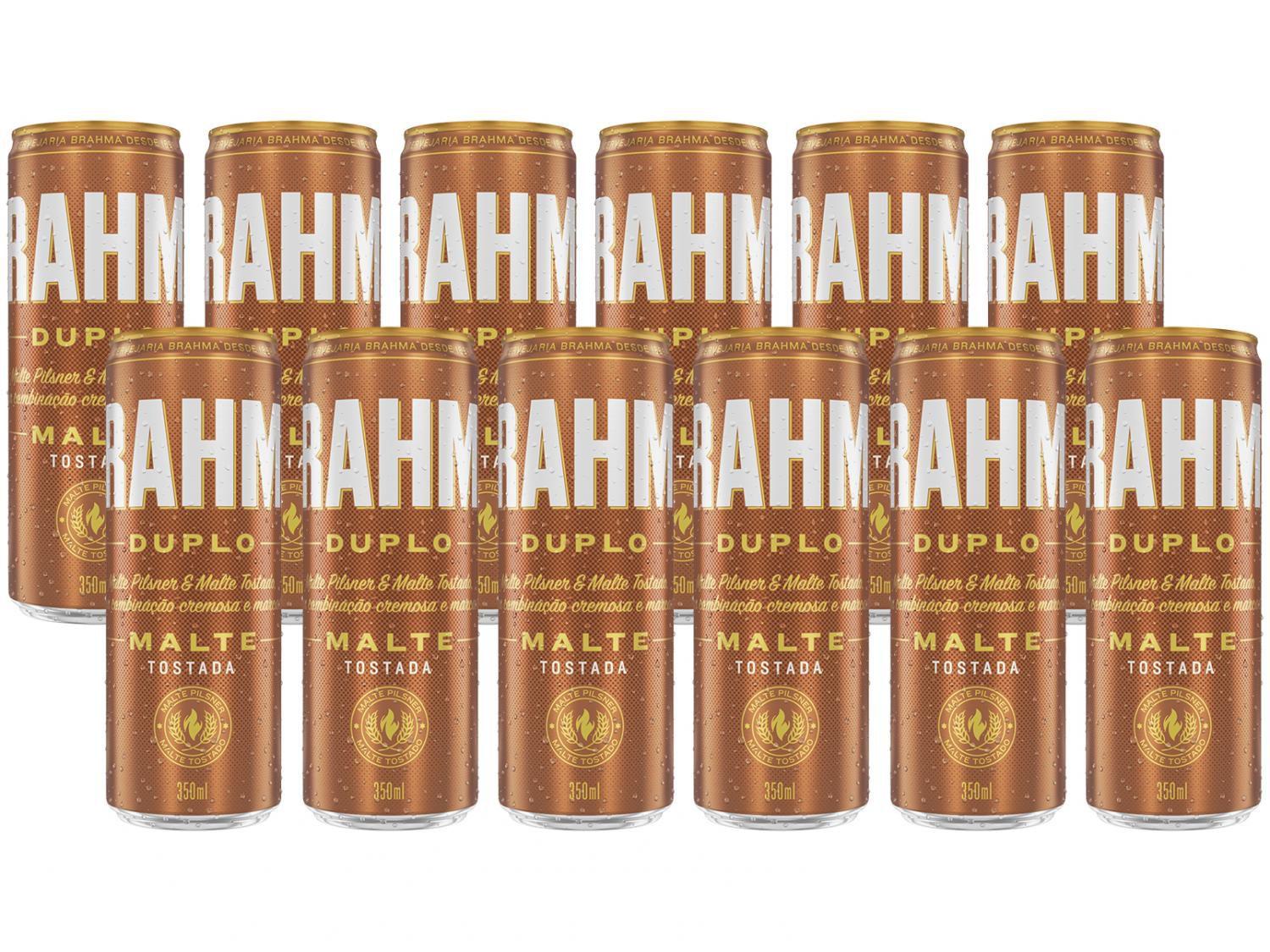 Cerveja Brahma Duplo Malte Tostada Lager 12 Unidades Lata 350ml