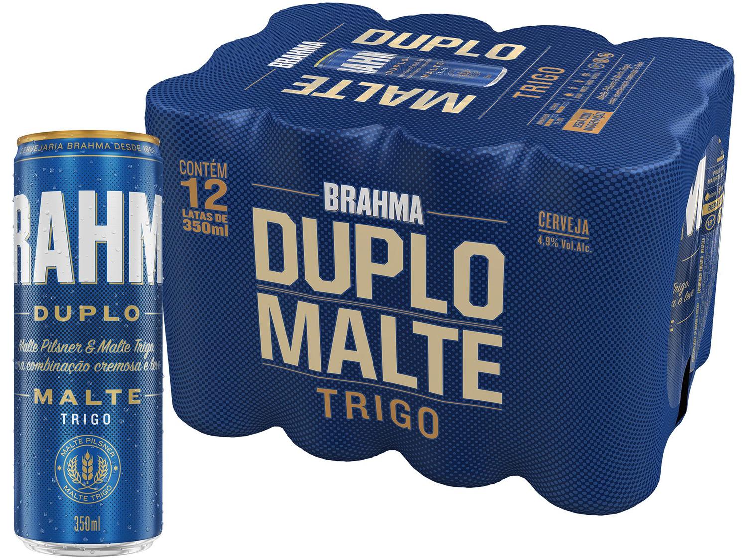 Cerveja Brahma Duplo Malte Trigo 12 Unidades Lata 350ml