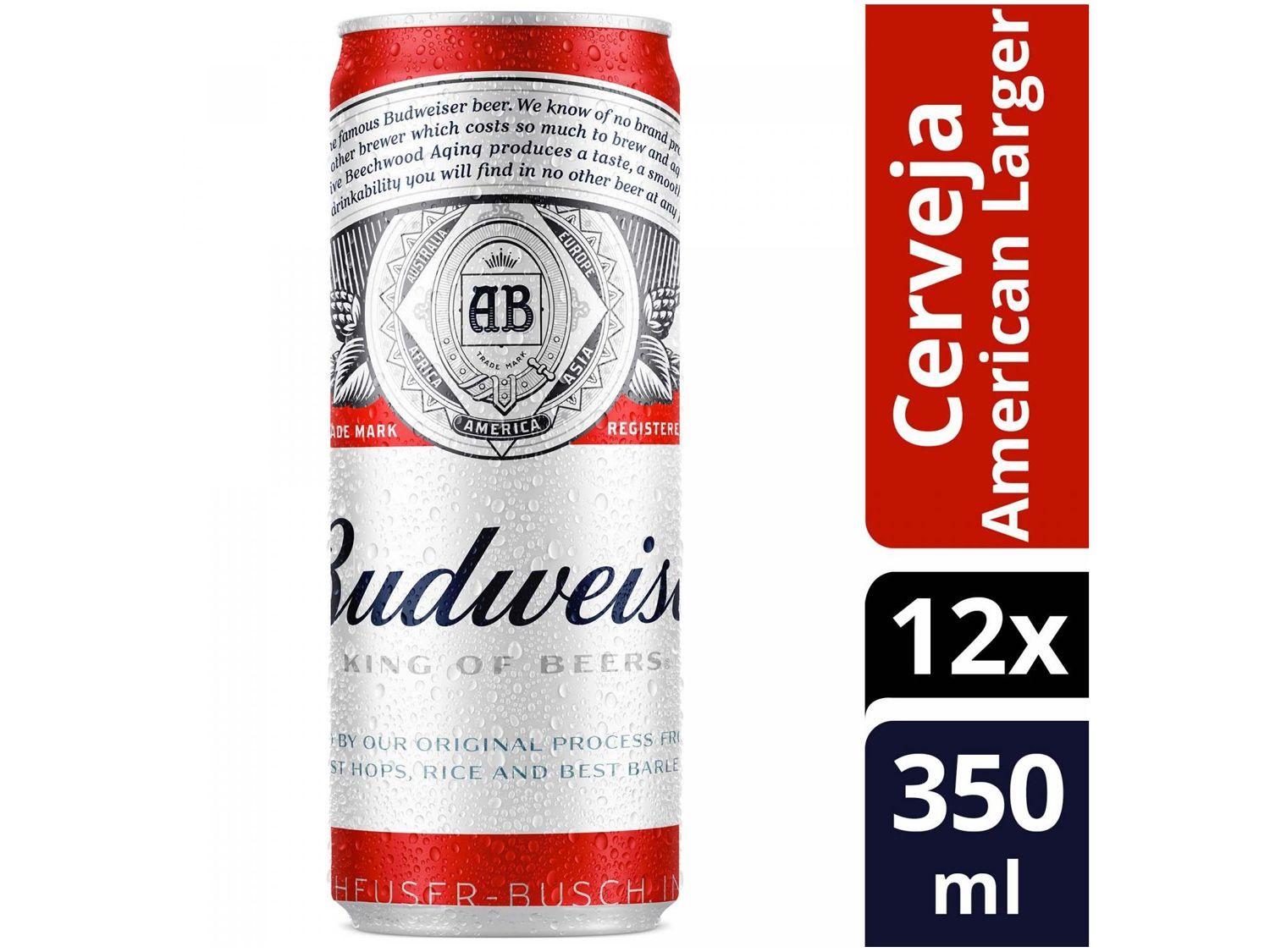 Cerveja Budweiser American Lager 12 Unidades