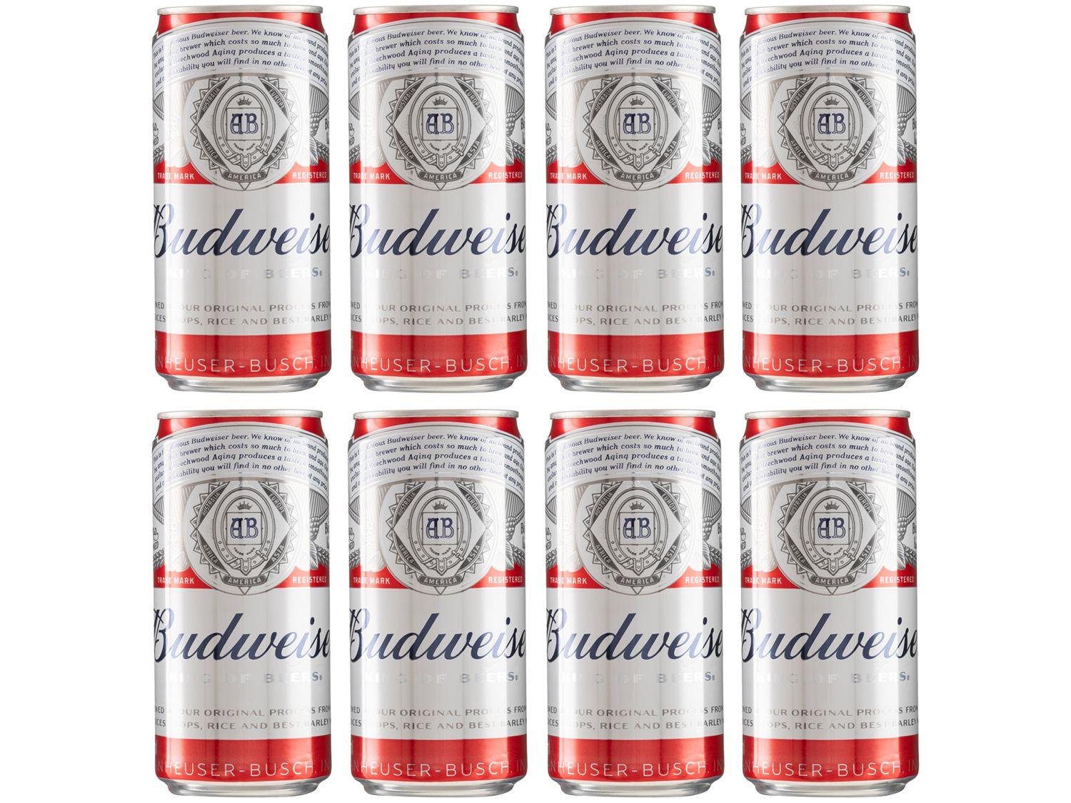 Cerveja Budweiser American Lager 8 Unidades Lata 269ml