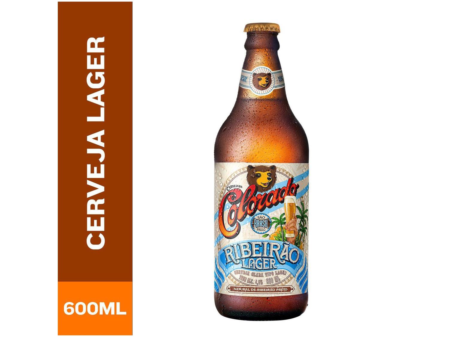 Cerveja Colorado Ribeirão Lager 600ml Garrafa
