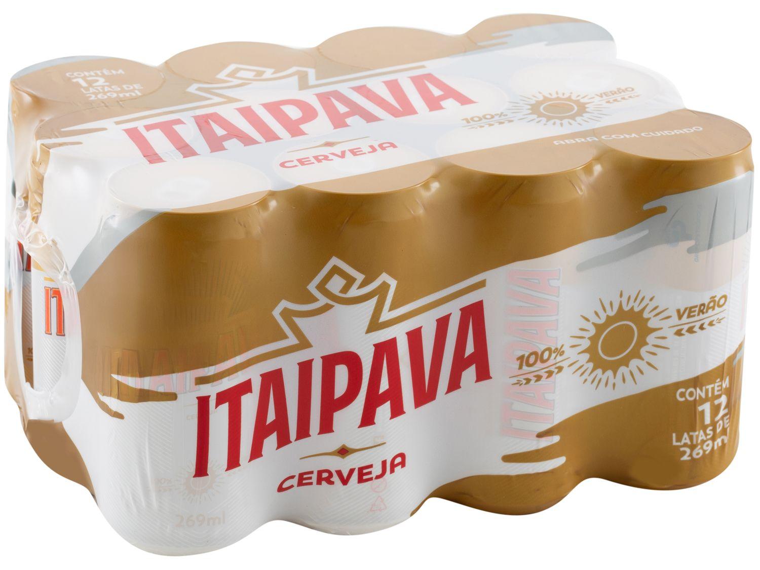 Cerveja Itaipava Pilsen 12 Unidades Lata 269ml