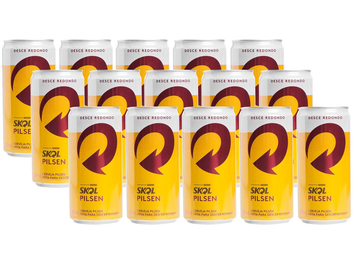 Cerveja Pack Skol Pilsen 269ml - 15 Unidades - Cerveja - Magazine Luiza