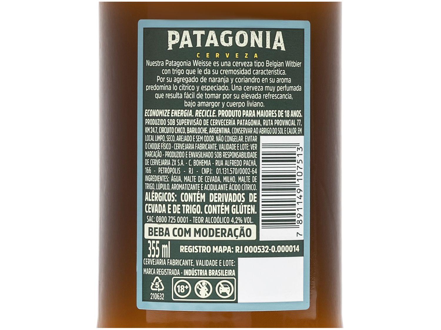 Cerveja Patagonia Weisse 355ml Long Neck